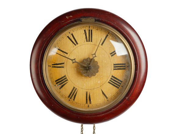 Bonhams : A 19th century postmans dial/wall clock, with alarm Anonymous