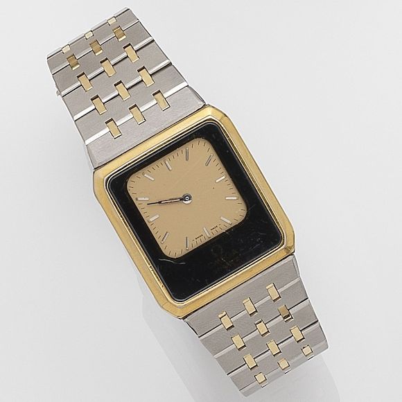 Bonhams : Omega. A stainless steel and gold quartz dual sided ...