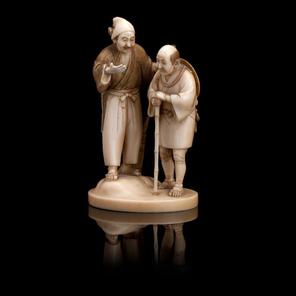 Bonhams : A figural ivory okimono By Ichiro Inada (1897-1977), early ...