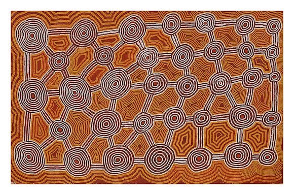 Bonhams : Charlie Tjapangati (circa 1949) Untitled (Tingari designs ...
