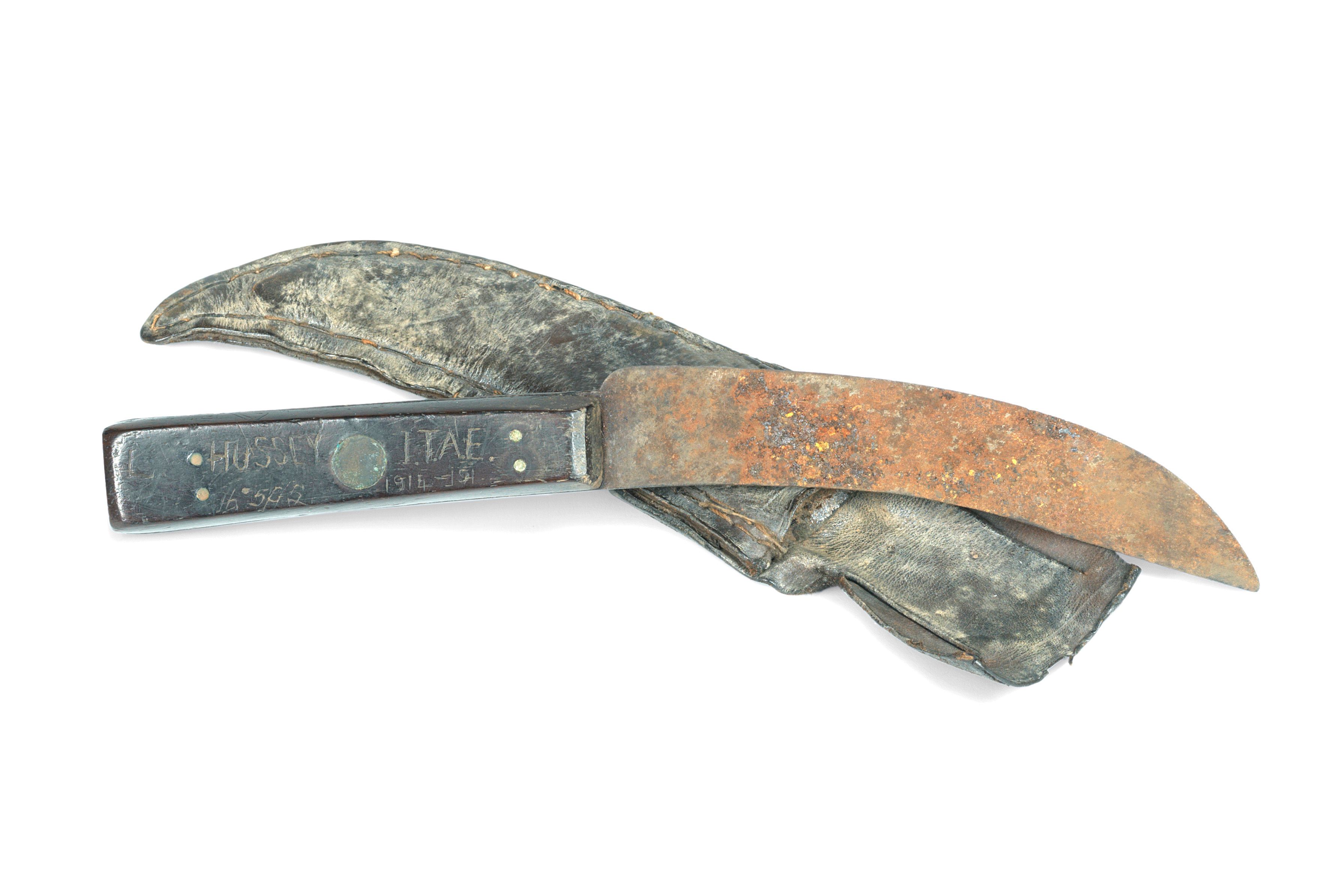 Bonhams : HUSSEY (LEONARD) Hussey's hook-bladed knife in original ...