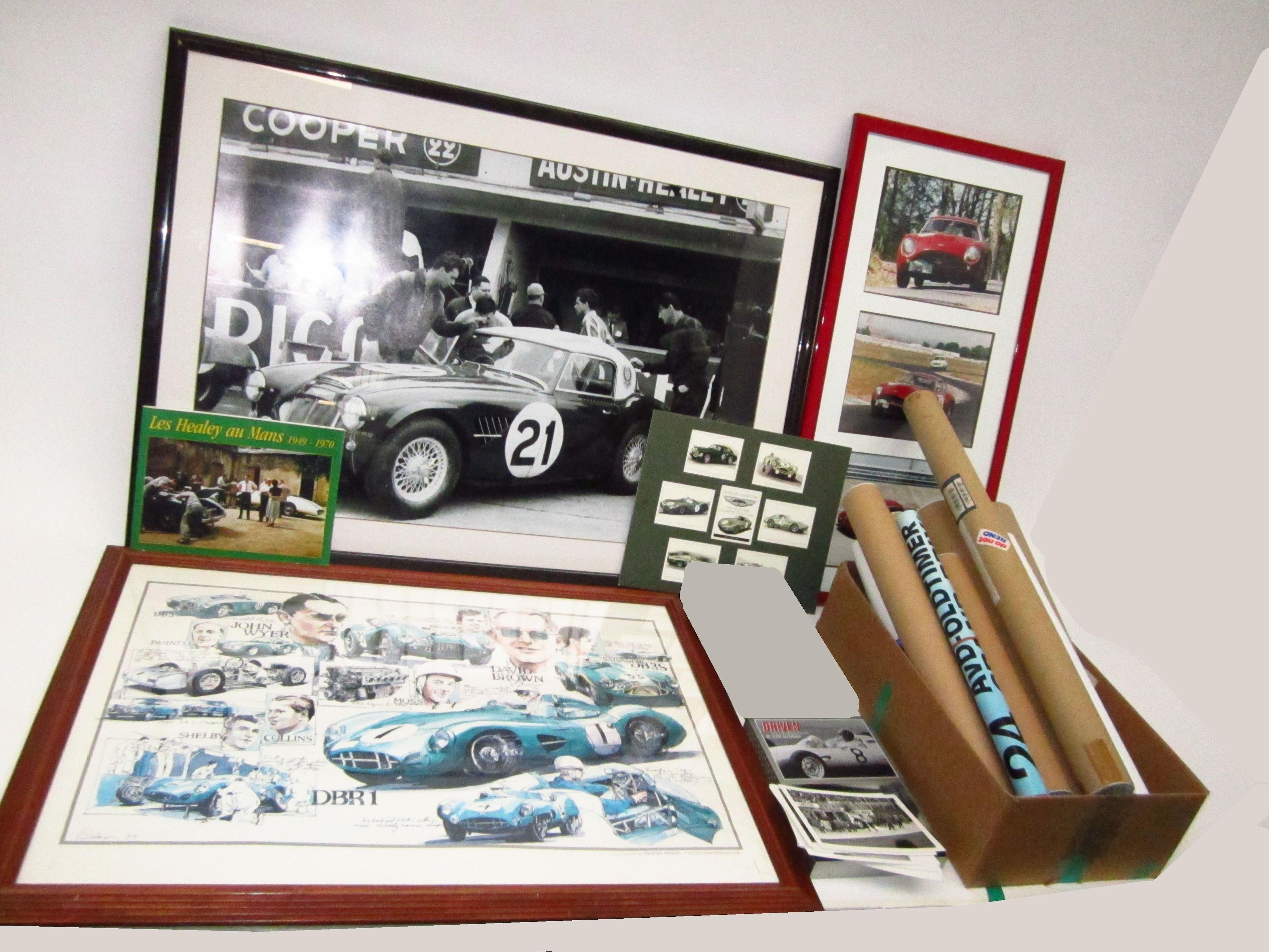 Bonhams Cars Assorted Prints And Pictures And A Signed Book Qty