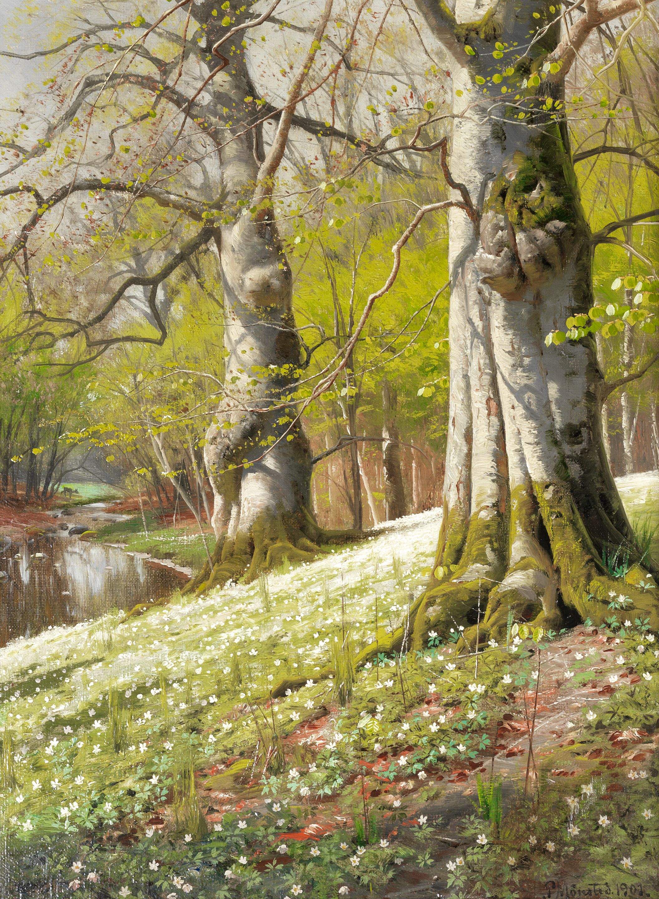 Bonhams : Peder Mørk Mønsted (Danish, 1859-1941) 'Anemones' - A spring ...