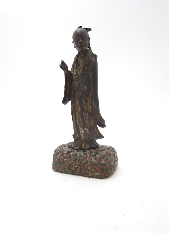 Bonhams : A bronze statue, possibly the Immortal Lu Dongbin Ming