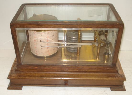 Bonhams : An early 20th Century oak cased recording barograph, the ...