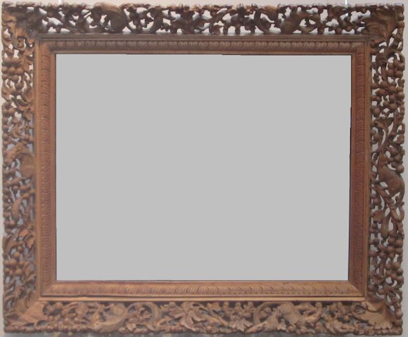 Bonhams : A carved softwood mirror frame Indian/Burmese