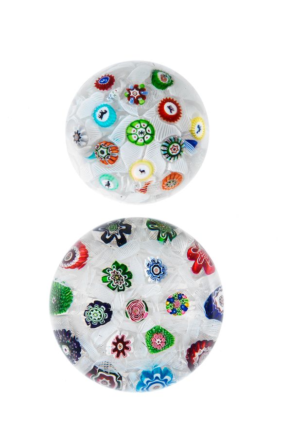 Bonhams : A Baccarat spaced millefiori paperweight dated 1848, and a ...