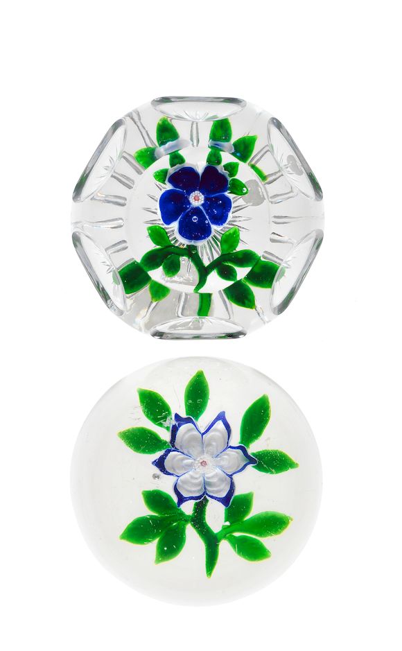 Bonhams : Two Baccarat flower paperweights, circa 1850