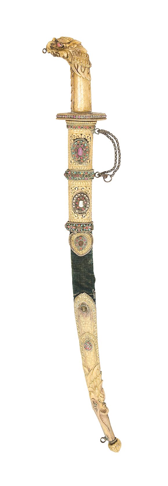 Bonhams : A Highly Ornate Nepalese Or Tibetan Ceremonial Sword