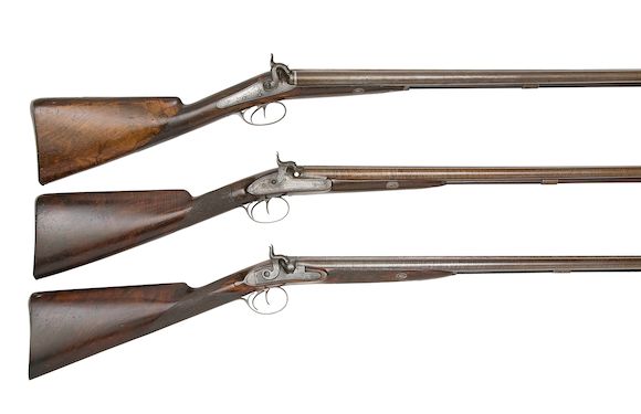 Bonhams : An Irish 13-Bore D.B. Percussion Sporting Gun
