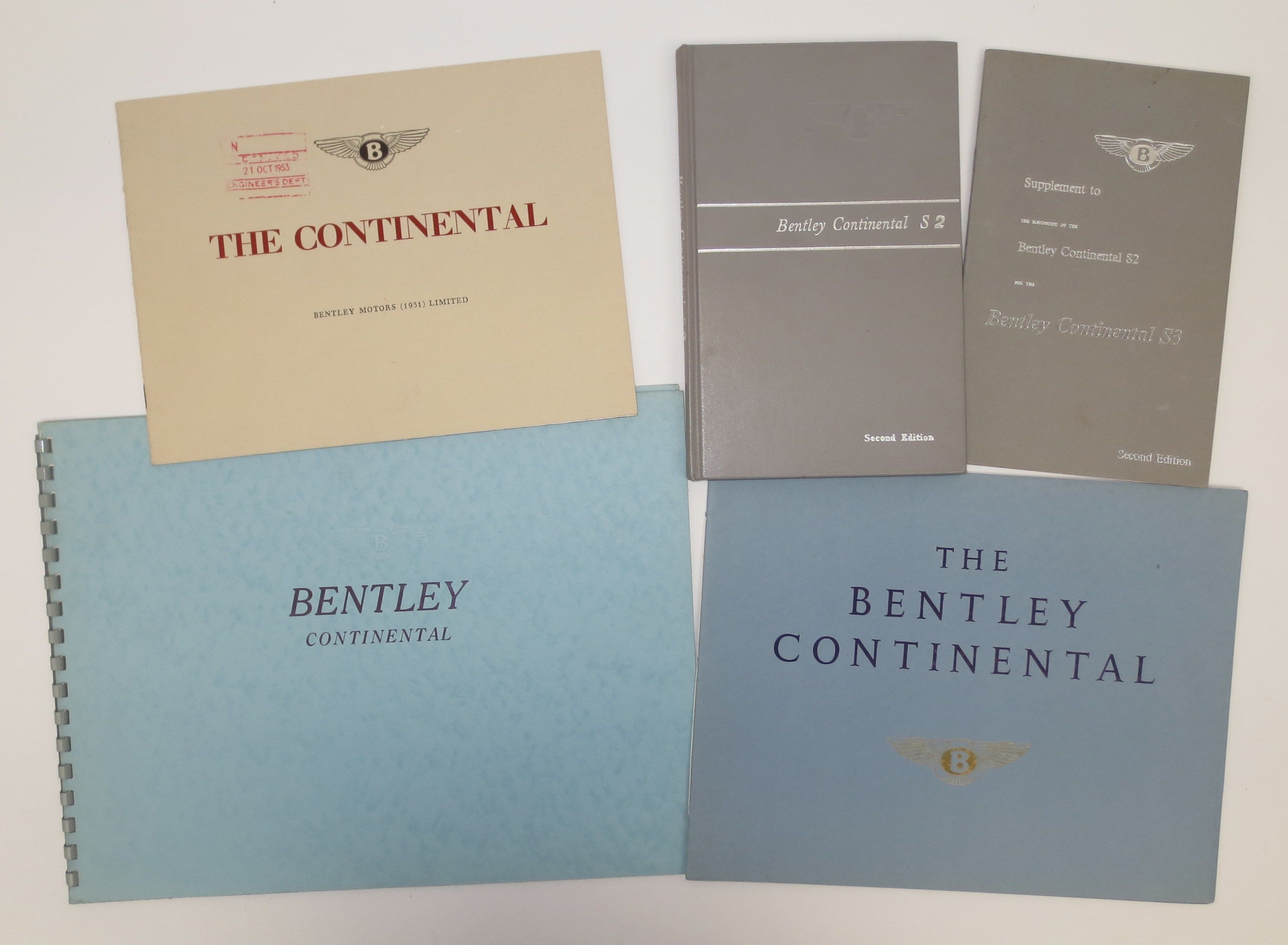 Bonhams Cars : Three Bentley Continental sales brochures and a handbook ...