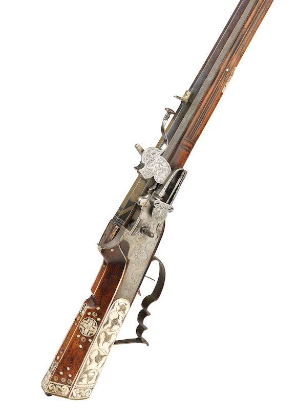 Bonhams : A 28-Bore German Wheel-Lock Sporting Rifle