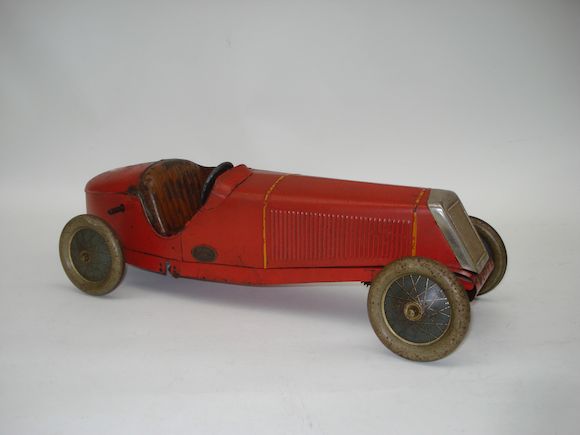 Bonhams : JEP tinplate c/w Delage Racer car No.5, French circa 1930