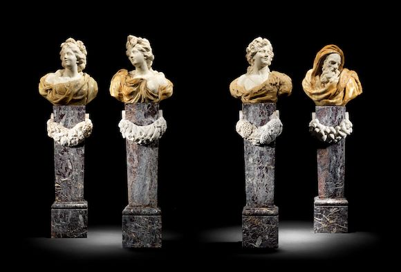 Bonhams : An impressive group of four Italian mid-18th century Giallo ...