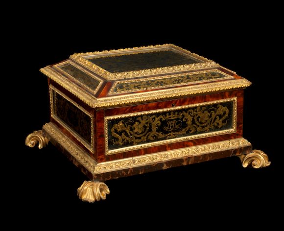 Bonhams : An Italian early 18th century giltwood, parcel-gilt, red and ...