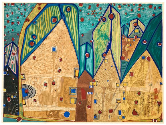 Bonhams : Friedensreich Hundertwasser (Austrian, 1928-2000) Houses in ...