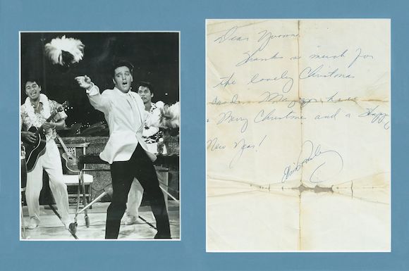 Bonhams : Elvis Presley: A handwritten letter to a fan, circa 1961,