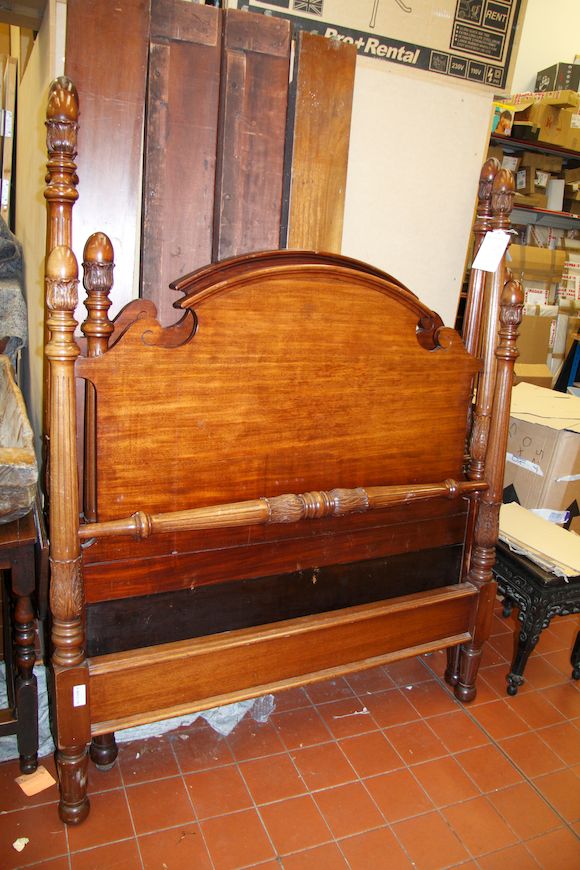 Bonhams : A pair of Hepplewhite style mahogany beds late 19th/early ...