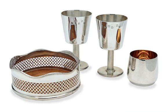 Bonhams : An Irish silver pair of goblets by Michael D Hilliar, Dublin ...