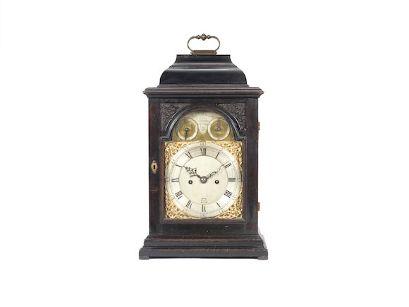 Bonhams : A second half of the 18th century ebonised table clock ...