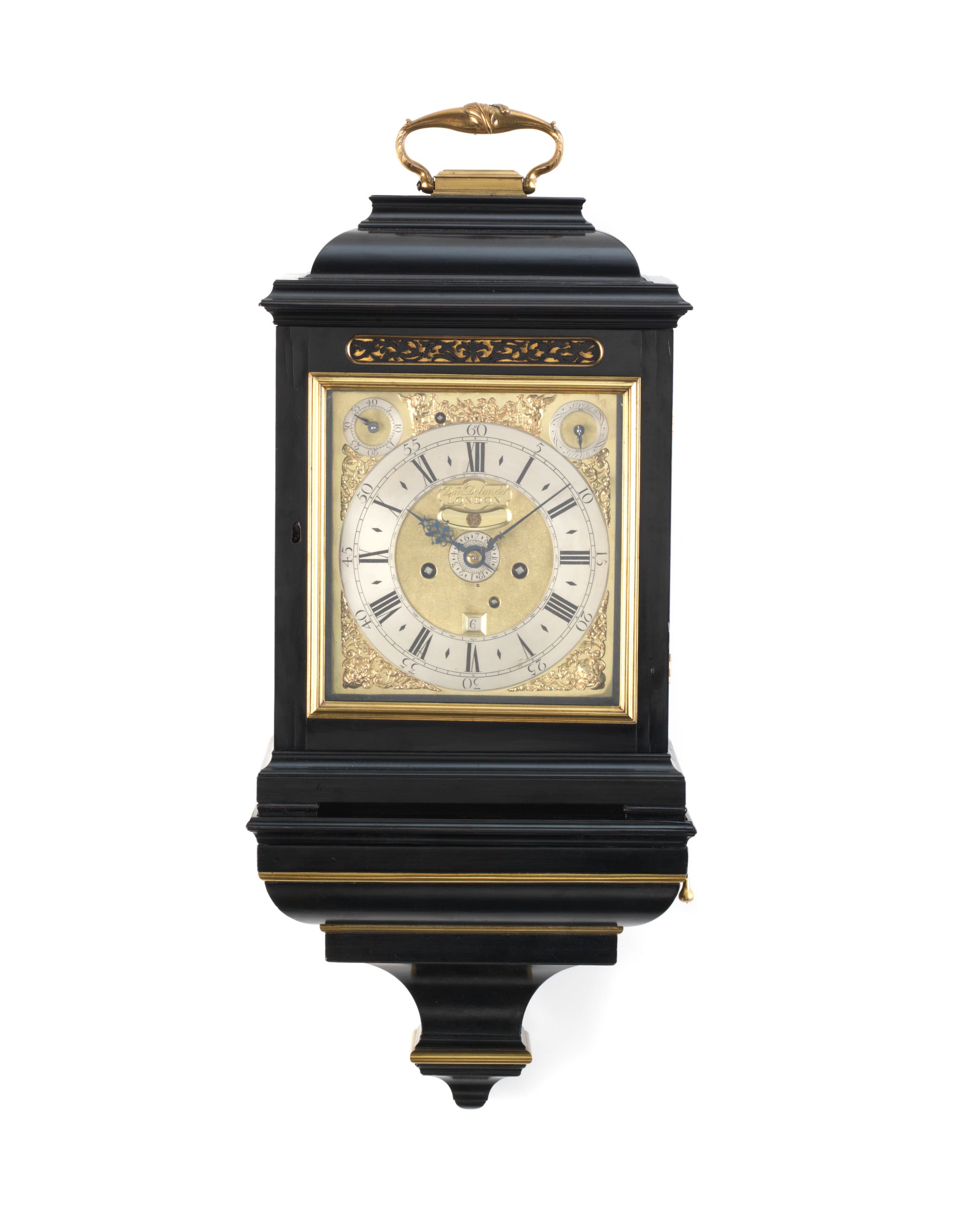 Bonhams : An early 18th century ebony table clock with pull quarter ...