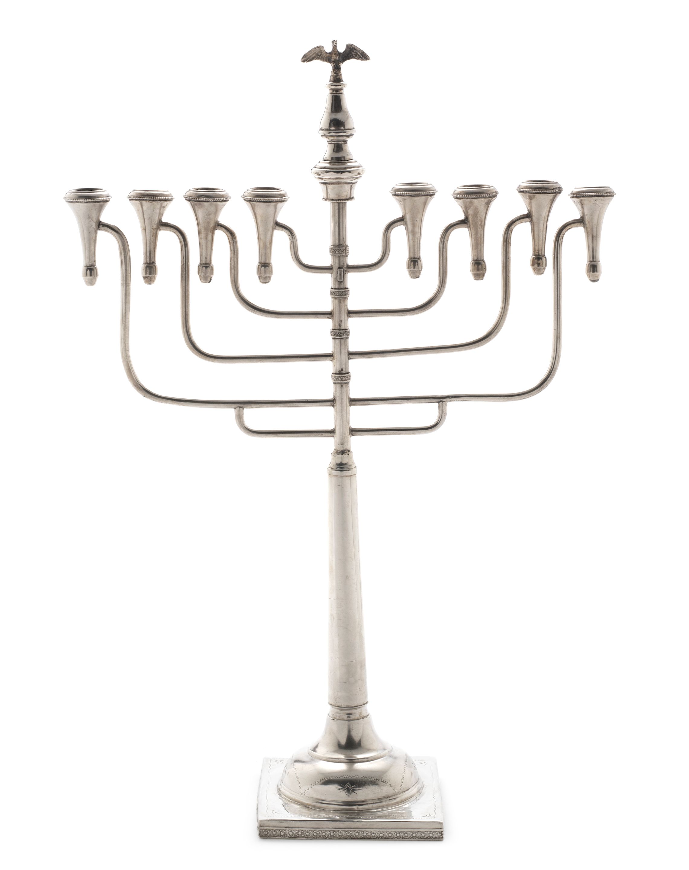 Bonhams : A Polish tall silver menorah maker's mark WH, third standard ...
