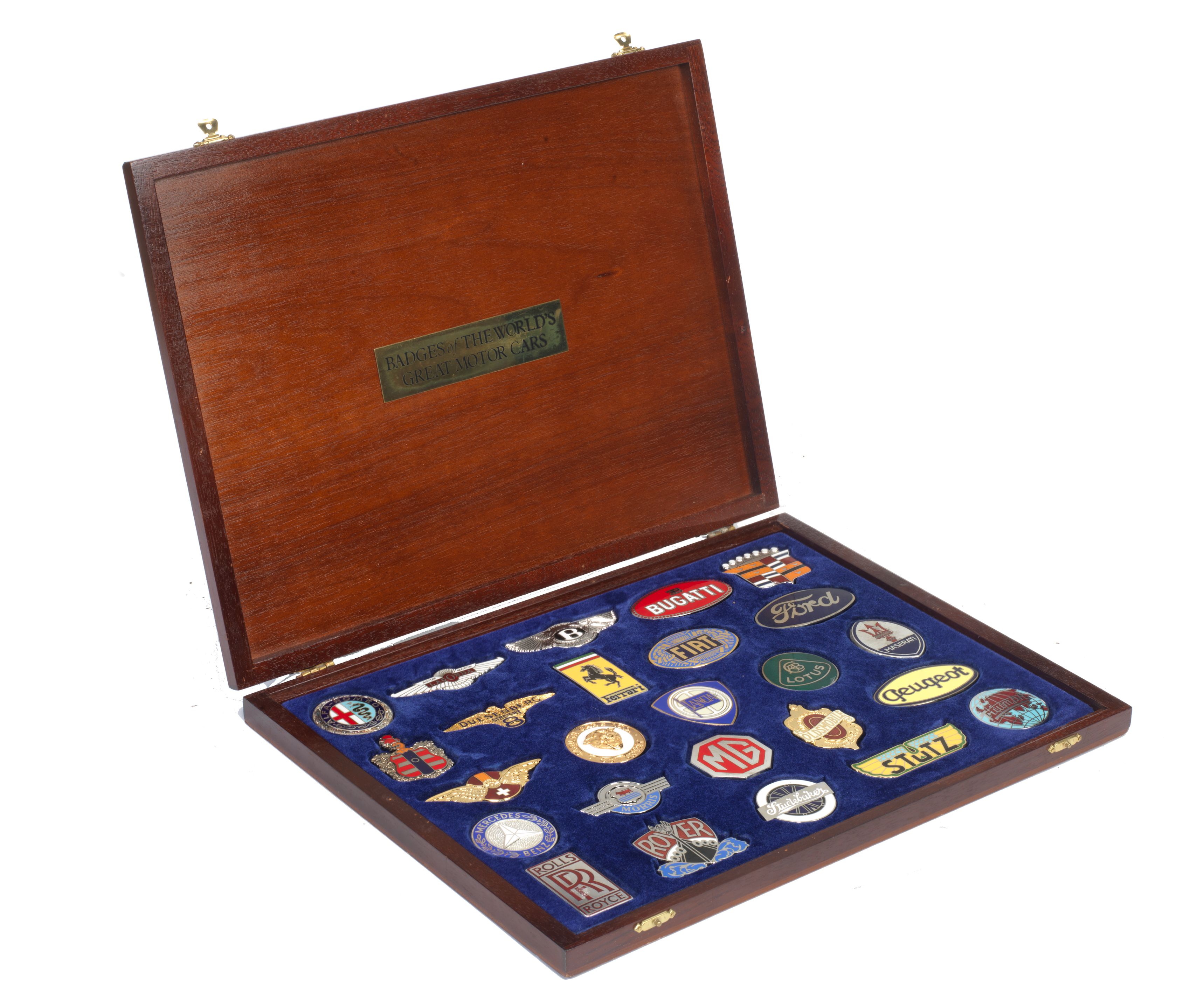 Bonhams Cars : A cased display set of 'Badges of the World's Great ...