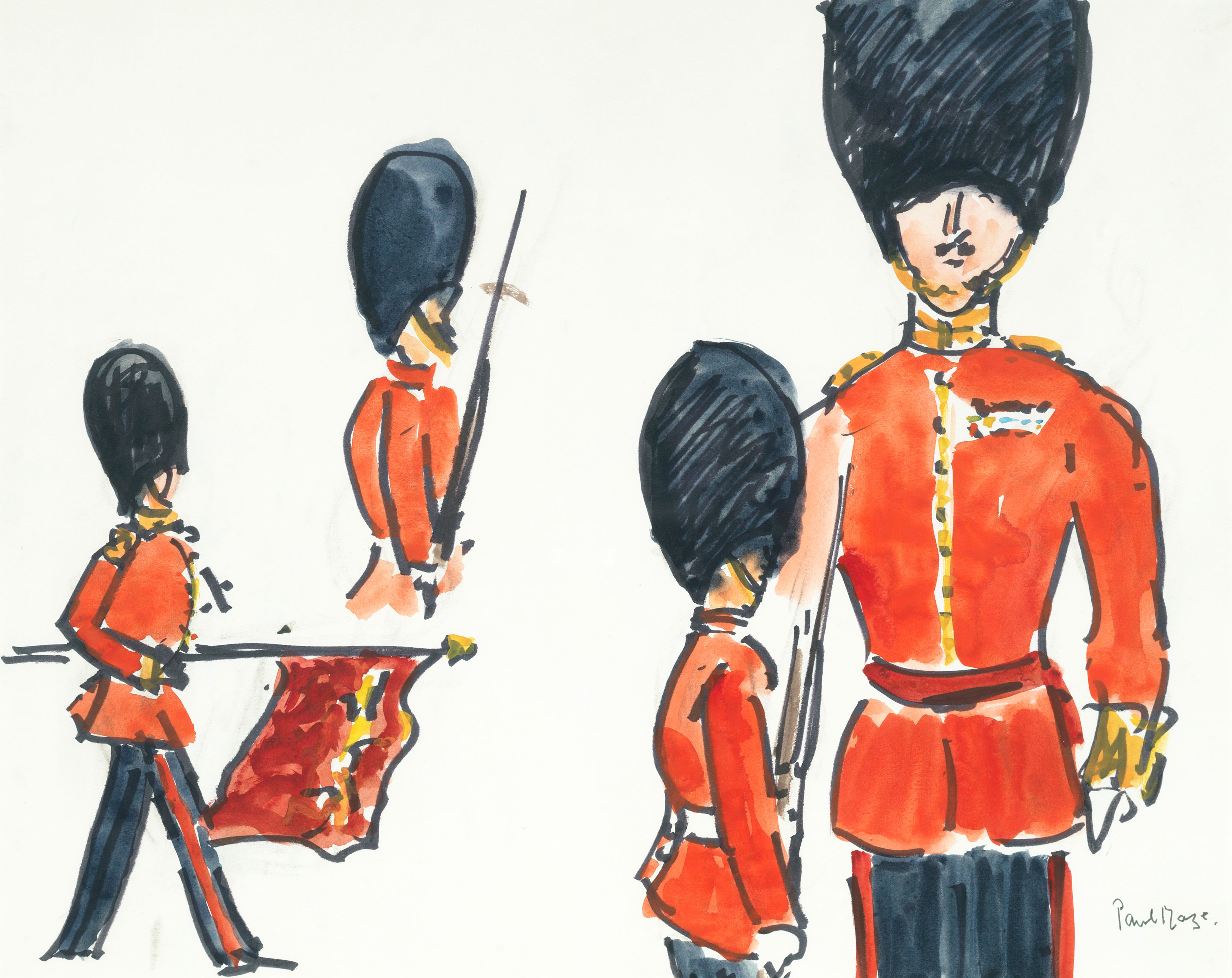 Bonhams : Paul Lucien Maze (French, 1887-1979) Study of guardsman