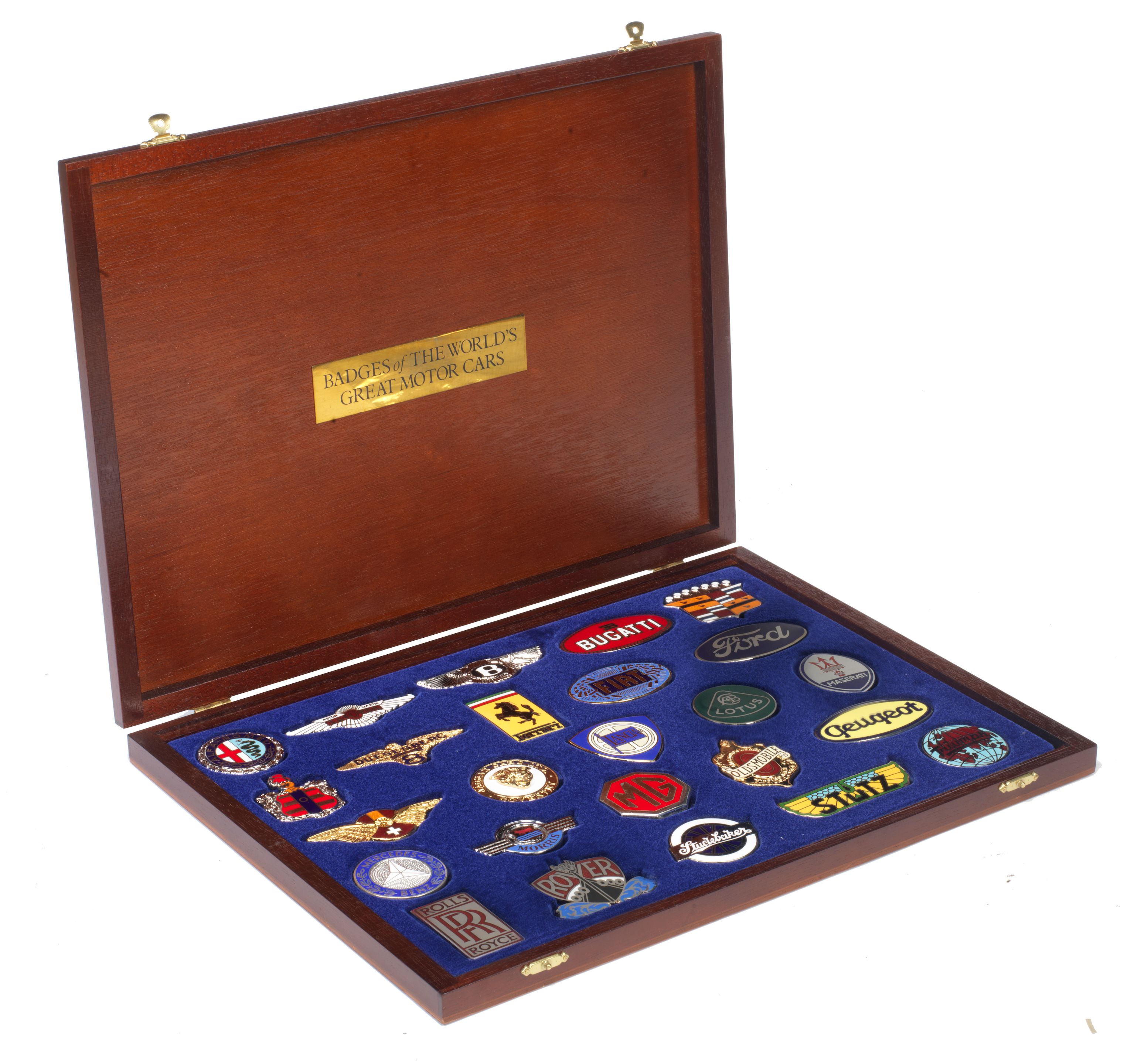 Bonhams Cars : A cased display set of 'Badges of the World's Great ...