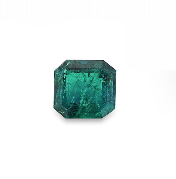 Bonhams : An unmounted emerald