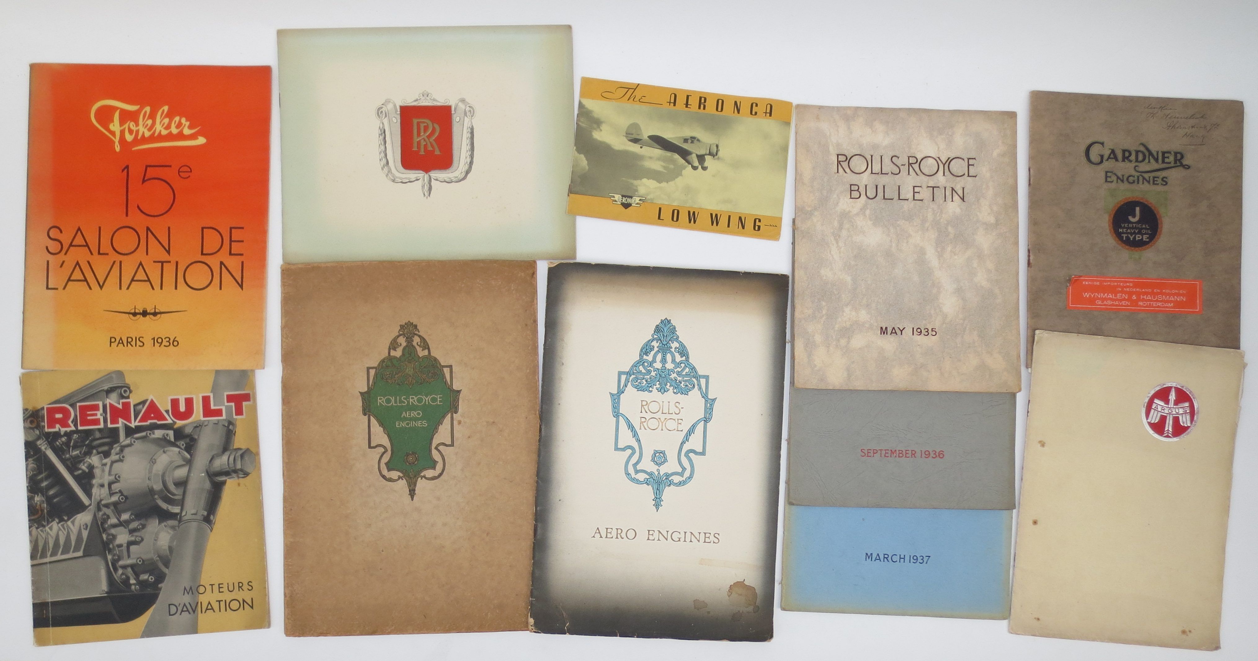 Bonhams Cars : Assorted 1930s aero-engine sales brochures including ...