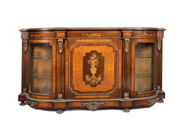 Bonhams : A mid Victorian gilt bronze mounted amboyna, purplewood ...