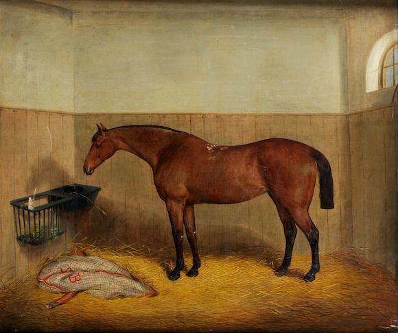 Bonhams : Edwin Frederick Holt (British, active 1864-1897) A horse in a ...
