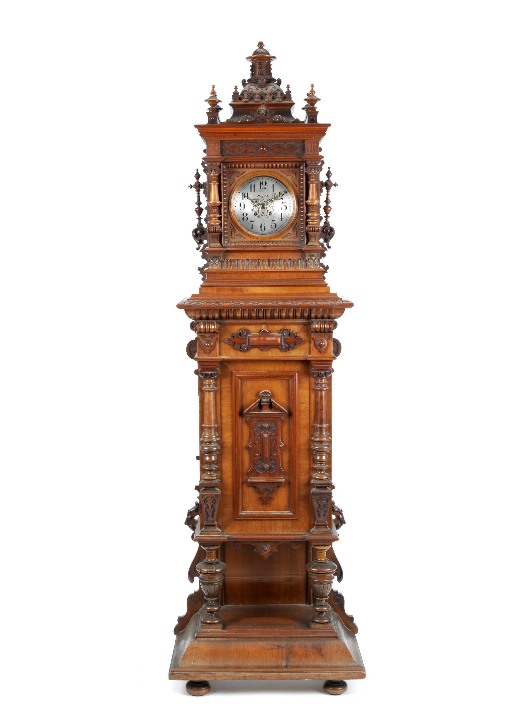Bonhams : An 11 3/4 inch Symphonion disc musical longcase clock, German ...