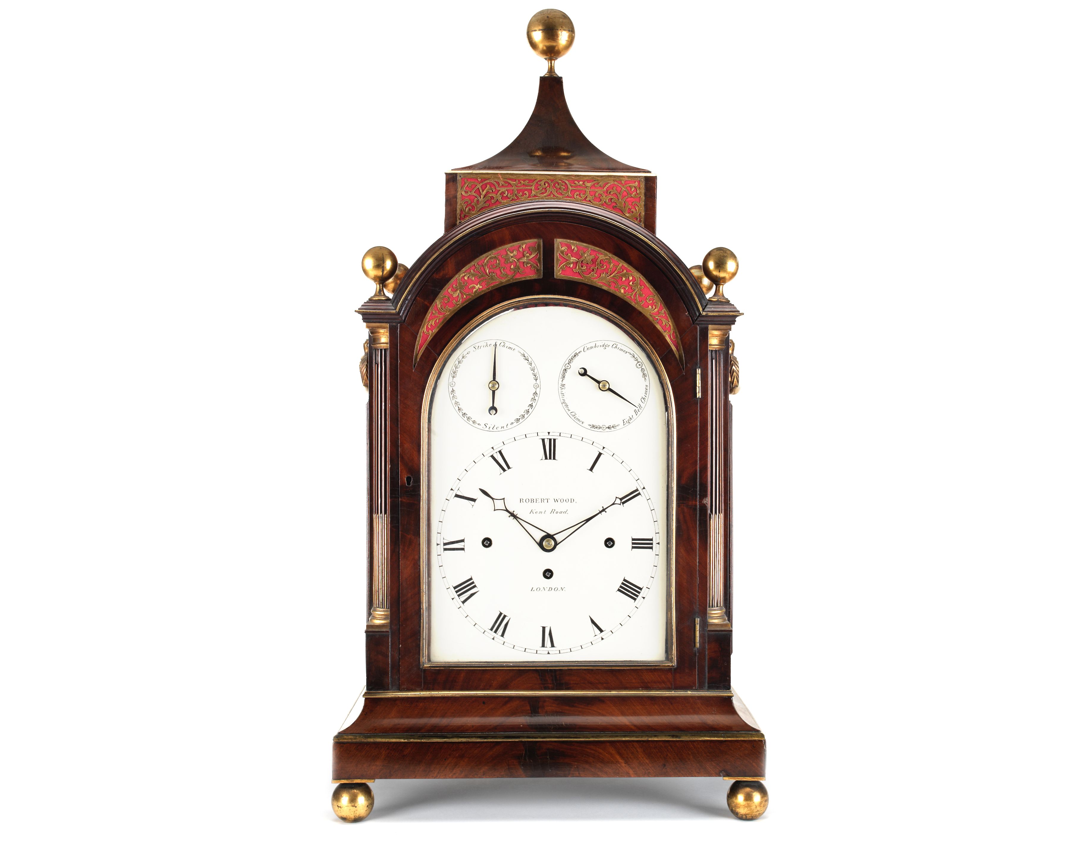Bonhams : A Regency mahogany and later quarter chiming bracket clock ...