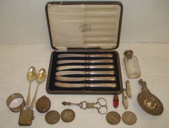 Bonhams : A George III silver pair of sugar nippers maker mark S.C ...