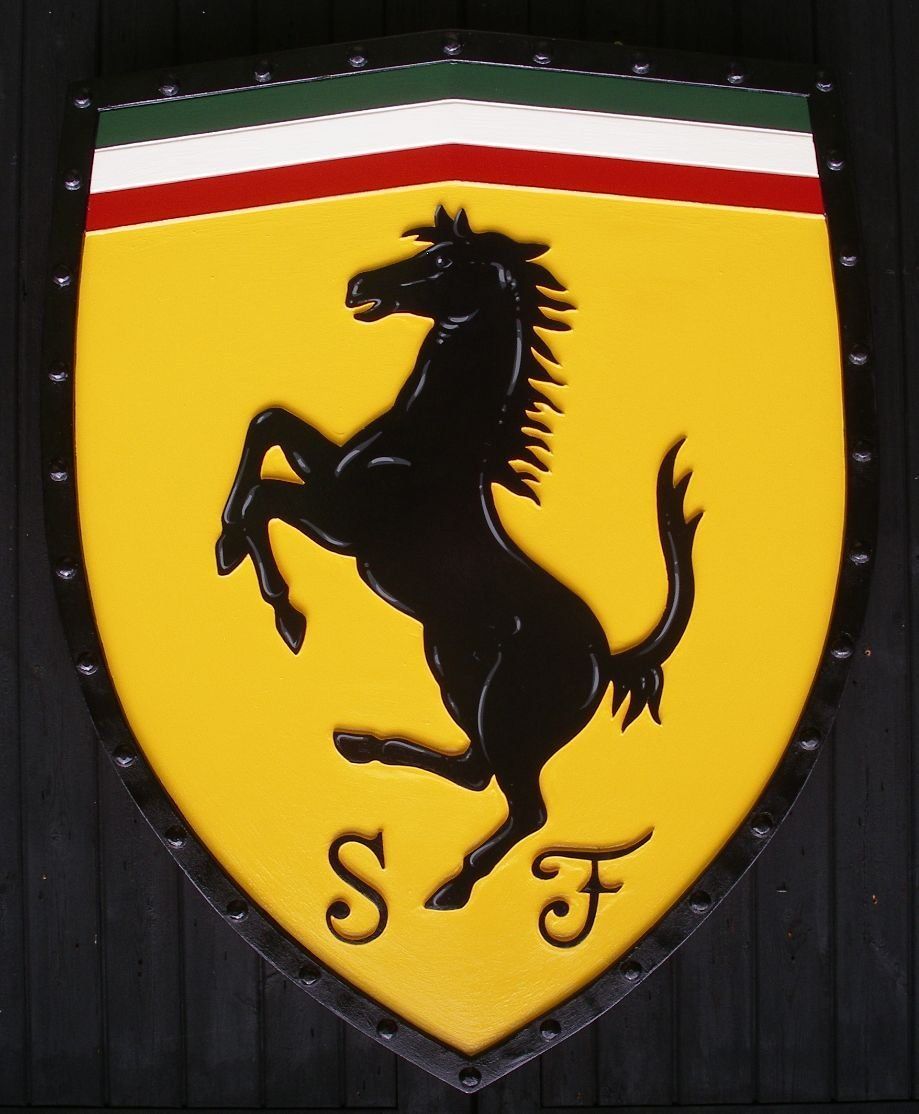 Bonhams Cars : A 'Ferrari' garage display shield,