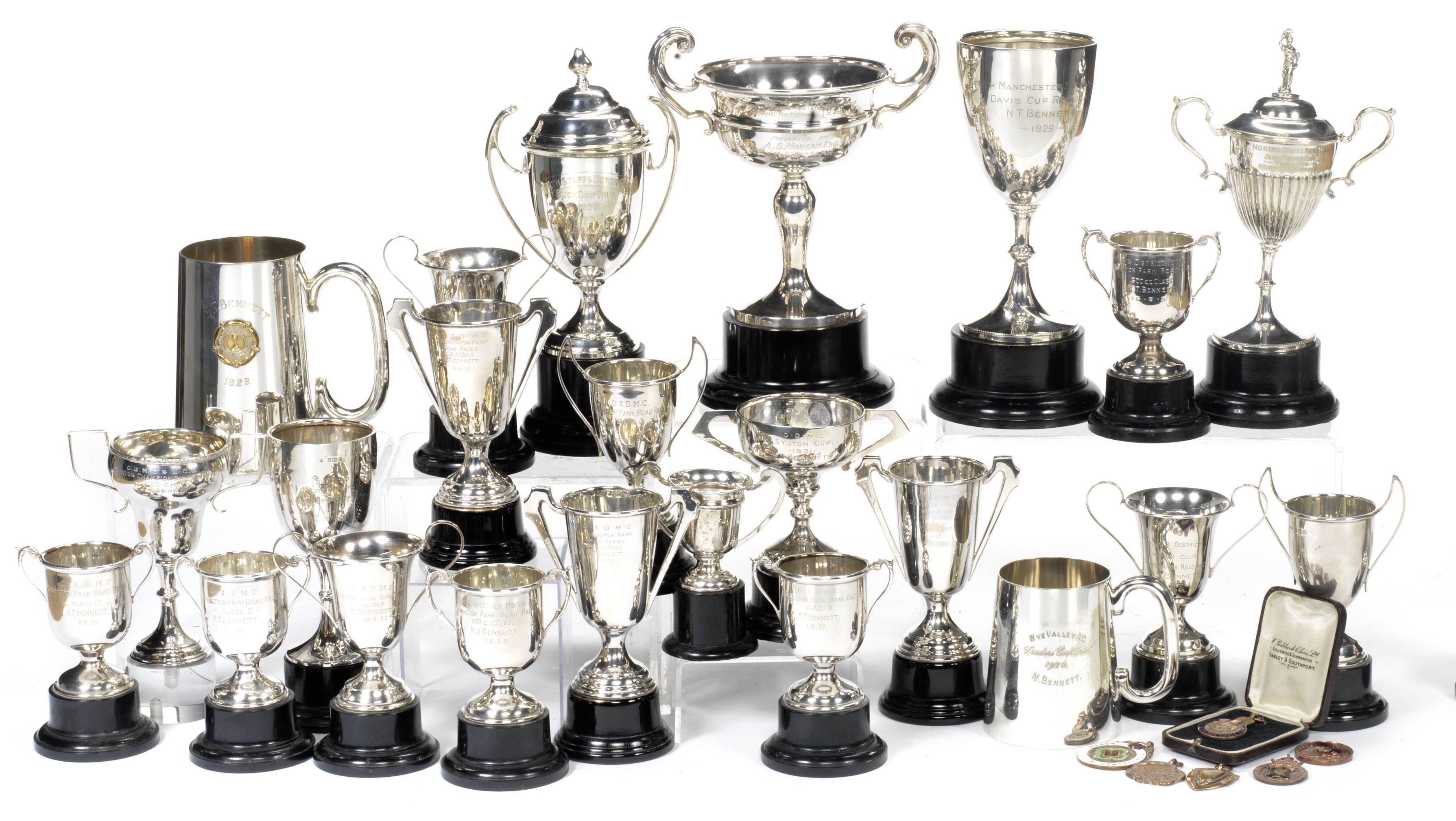 Bonhams Cars : A good collection of silver motorcycle club race ...