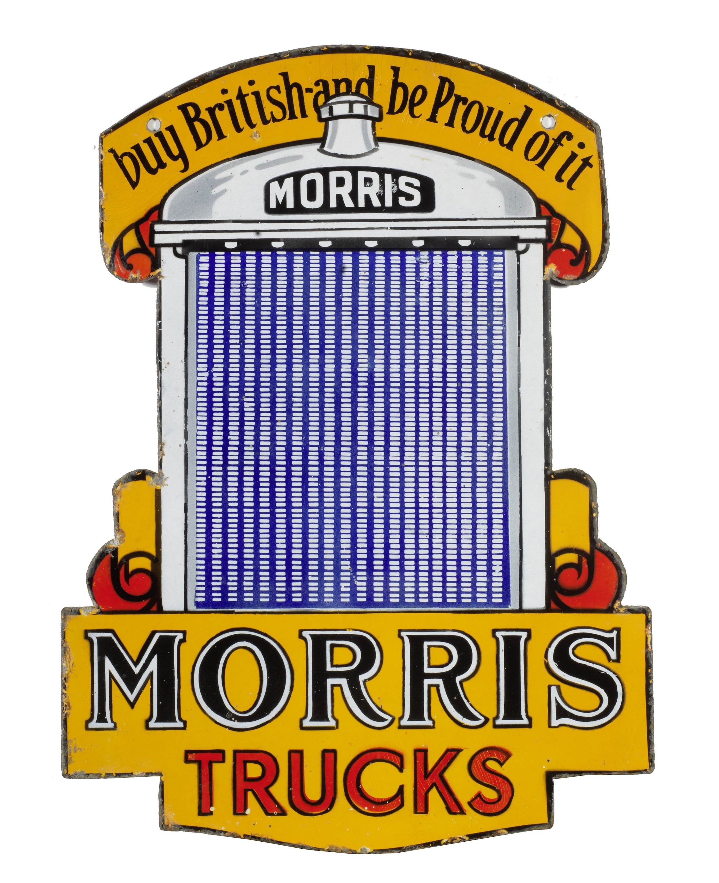 Bonhams Cars : A MORRIS TRUCKS ENAMEL SIGN, 1930S,