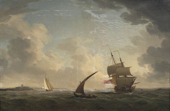 Bonhams : Charles Brooking (British, 1723-1759) A break in the clouds