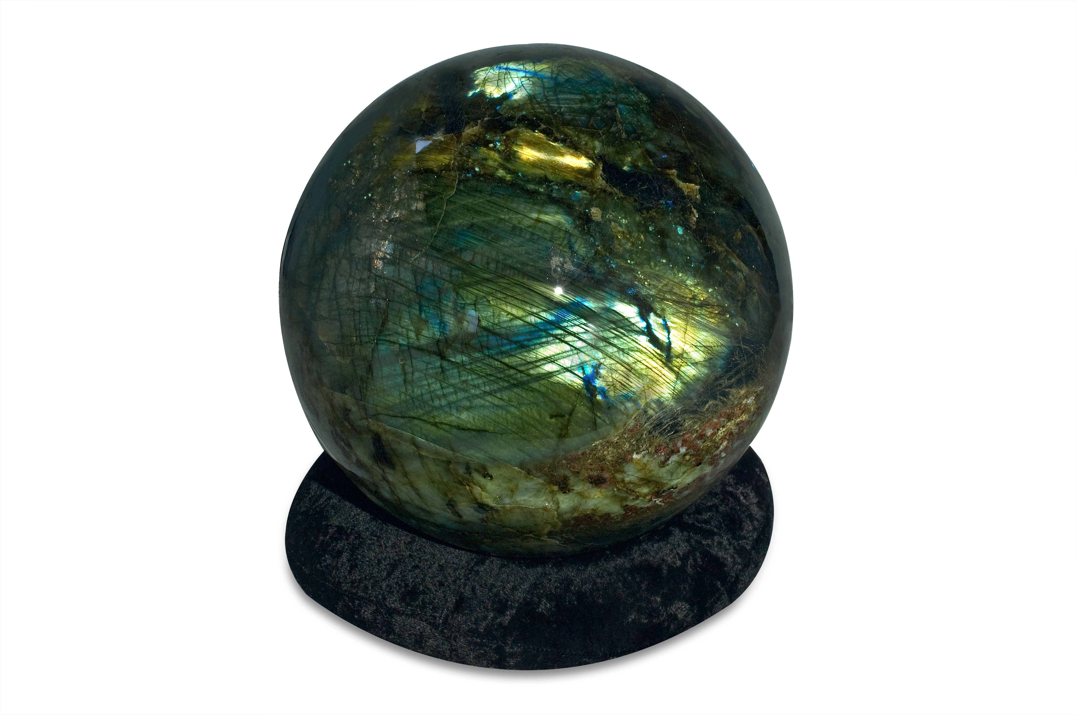 Bonhams : A polished Labradorite Sphere of large size