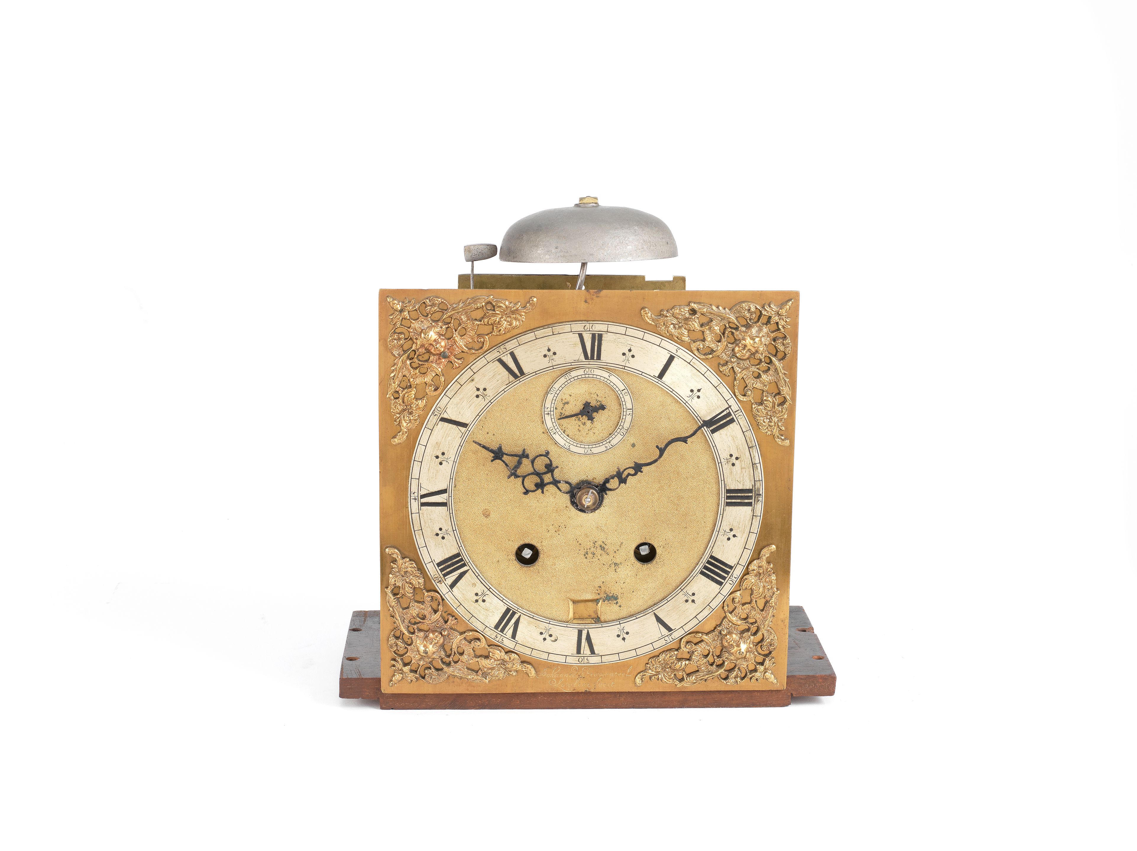 Bonhams : A rare 17th century longcase clock movement and dial John ...
