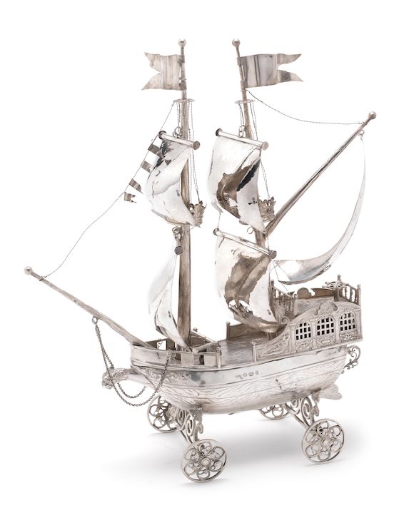 Bonhams : An early 20th century German silver table nef by Neresheimer ...