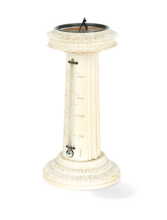 Bonhams : A C Essex & Co ivory desk magnetic compass dial, English ...
