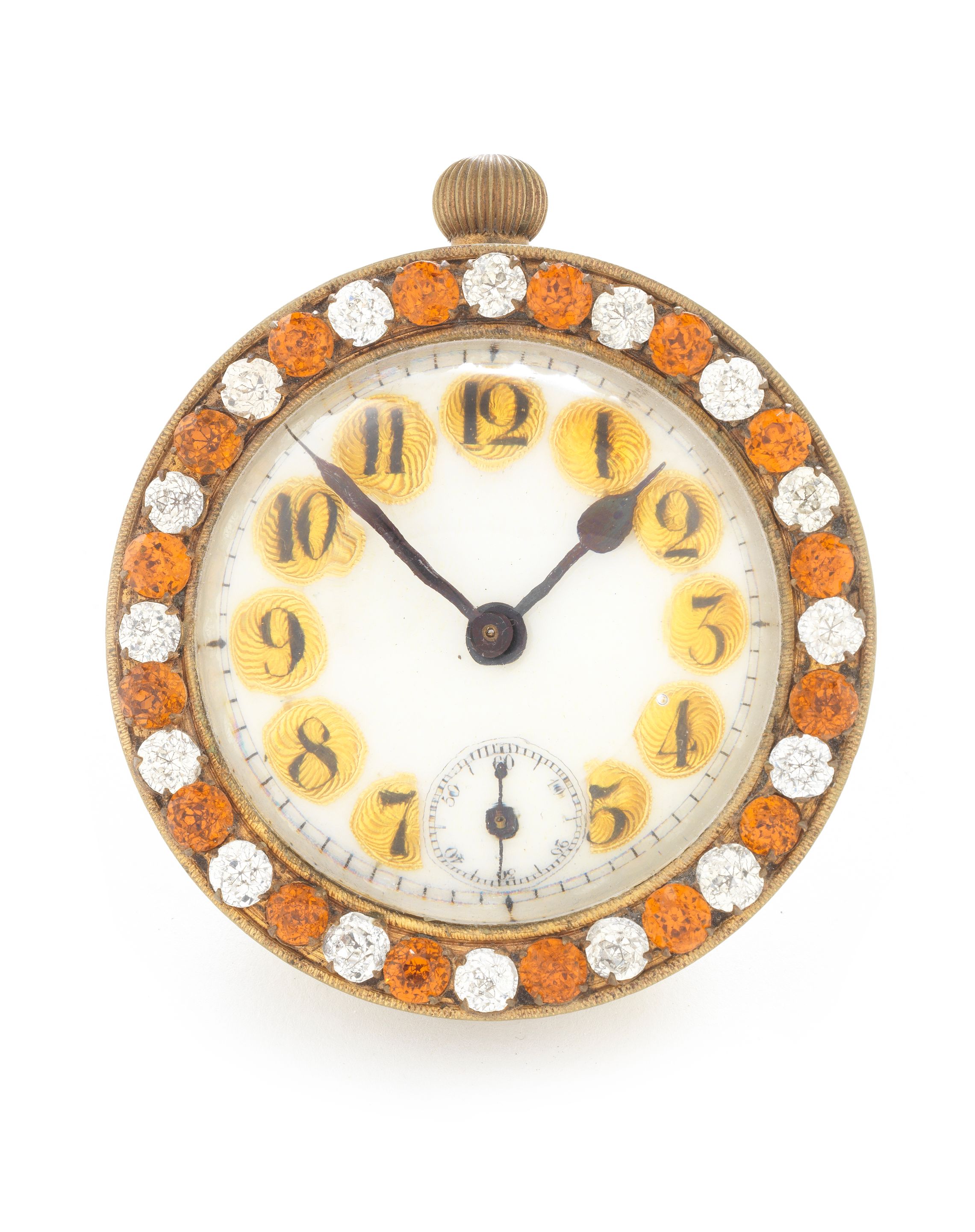 Bonhams : A French brass-mounted and paste-set magnifying glass 'Ball ...