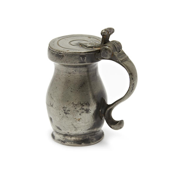 Bonhams An 18th Century Oews Half Gill Pewter Double Volute