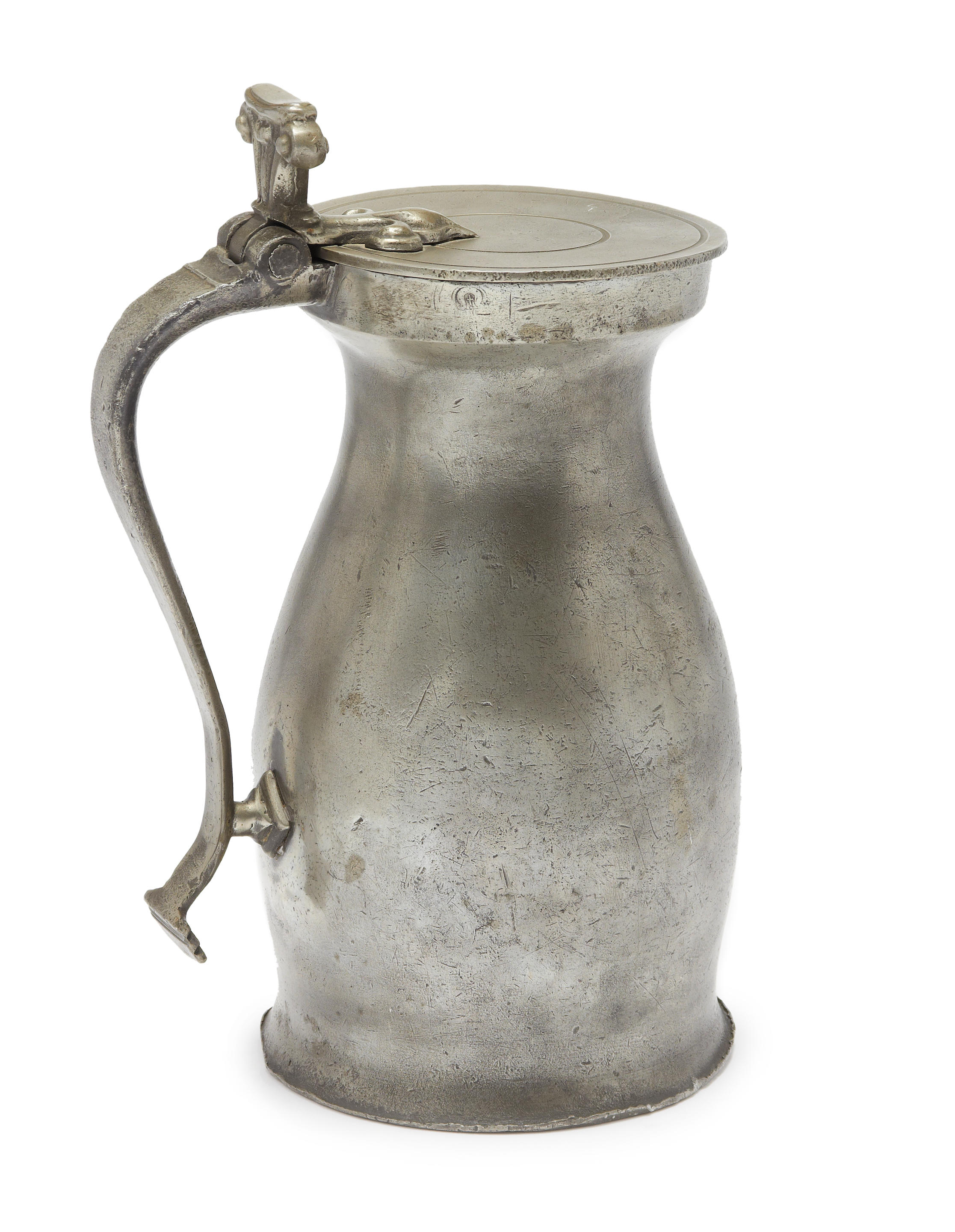 Bonhams A Mid 18th Century Oews Gallon Pewter Double Volute