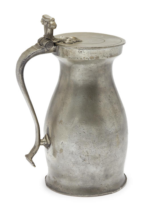 Bonhams A Mid 18th Century Oews Gallon Pewter Double Volute