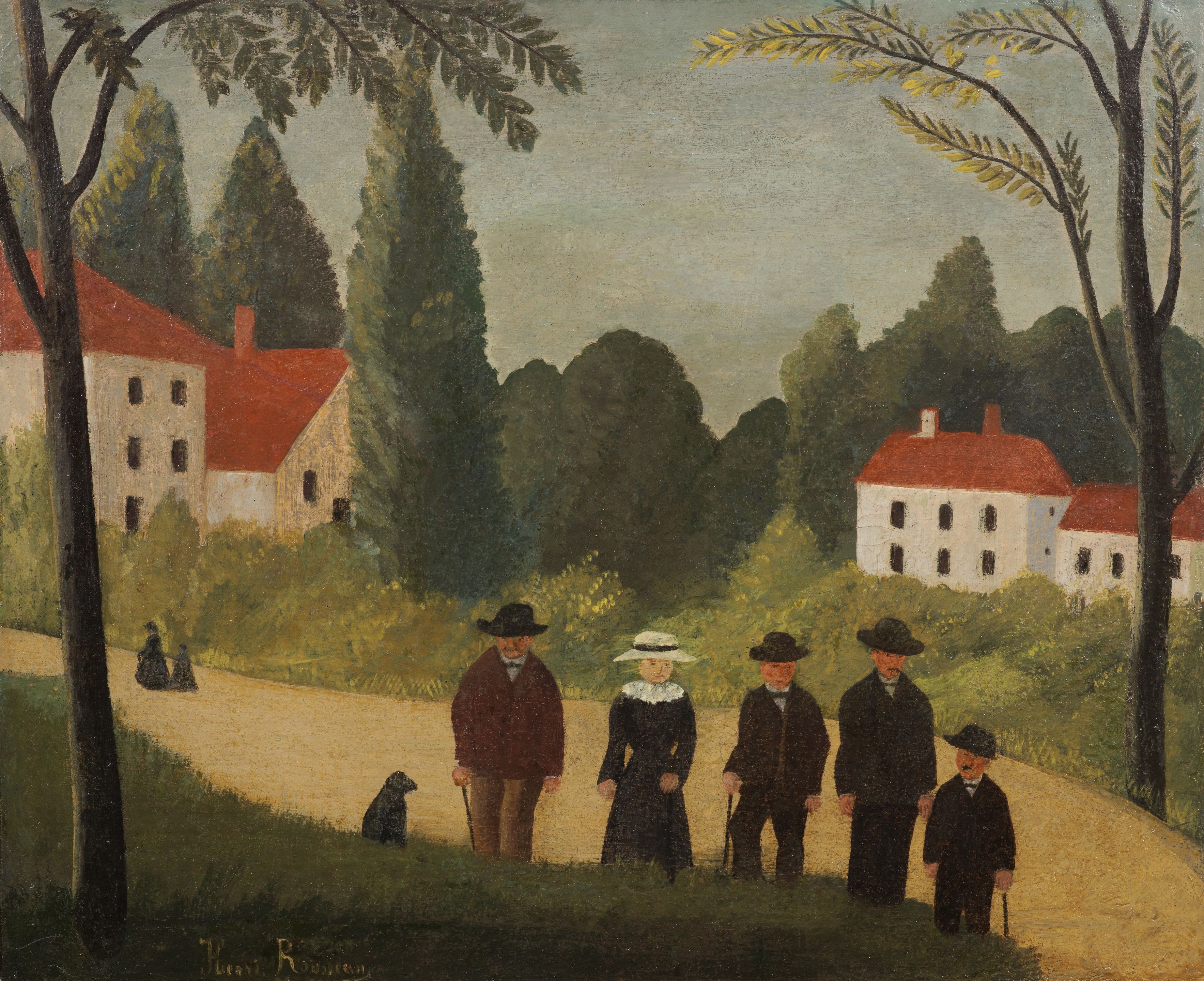 Bonhams : Henri Le Douanier Rousseau (French, 1844-1910) Les promeneurs ...