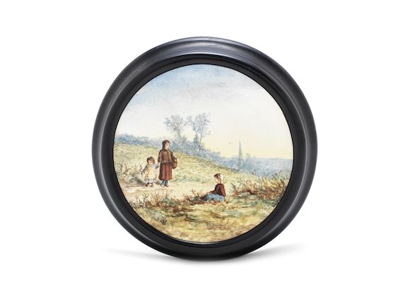 Bonhams : Linnie Watt for Doulton Lambeth An Exhibition Plaque, circa 1874